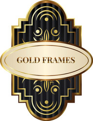 Elegant golden frame with lettering Royalty Free Vector