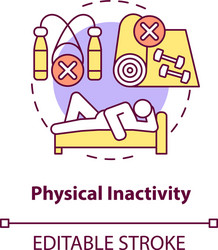 Physical inactivity blue gradient concept icon Vector Image