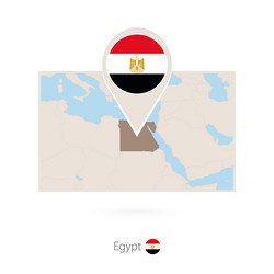 Egypt map with pin of country capital two types Vector Image