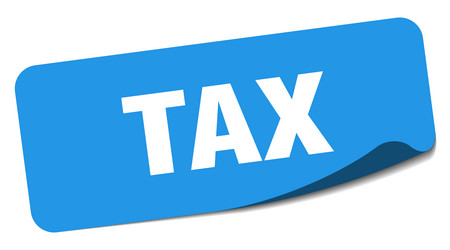 Tax sticker tax label Royalty Free Vector Image