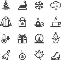 Christmas icons Royalty Free Vector Image - VectorStock