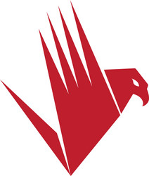 Letter m and eagle head Royalty Free Vector Image