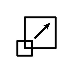 Resize icon set upscale streamline screen button Vector Image