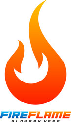 Set fire logo flame design template icon Vector Image