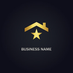Home star business logo Royalty Free Vector Image