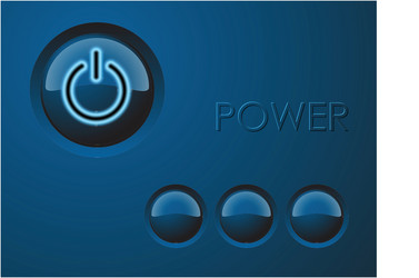 Black led light power button Royalty Free Vector Image