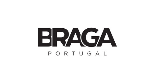 Braga in the portugal emblem the design features Vector Image