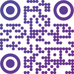 Qr code sign icon in purple gradient futuristic Vector Image