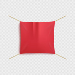 Red textile banner template Royalty Free Vector Image
