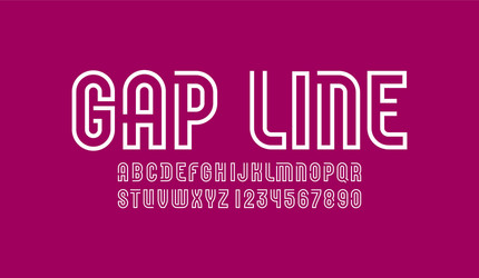 Alphabet with gap sans serif font futuristic Vector Image