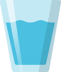 Glass of water black icon silhouette Royalty Free Vector