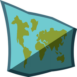 Map paper guide isolated icon Royalty Free Vector Image