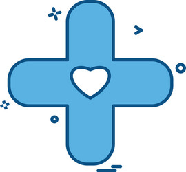 Plus heart medical icon design Royalty Free Vector Image