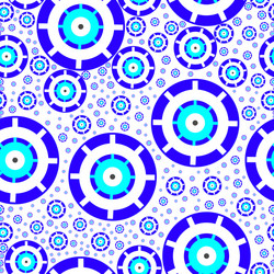 Seamless pattern with evil eyes in blue colors Vector Image