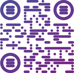 Qr code sign icon in purple gradient futuristic Vector Image