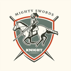 Historical medieval label template Royalty Free Vector Image