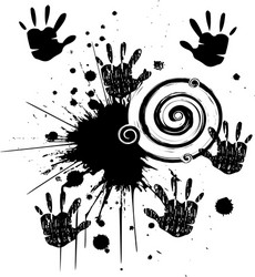 Compass drawing tool icon in colorful splat paint Vector Image