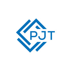 Pjt abstract technology logo design on white Vector Image