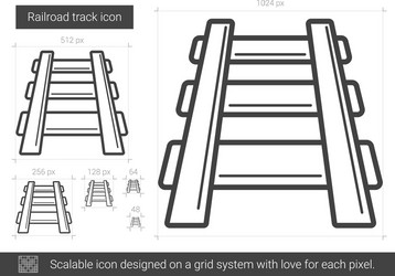 Train track logo image railroad design template Vector Image