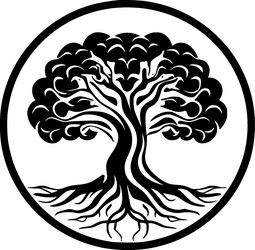 Tree of life - minimalist and simple silhouette Vector Image