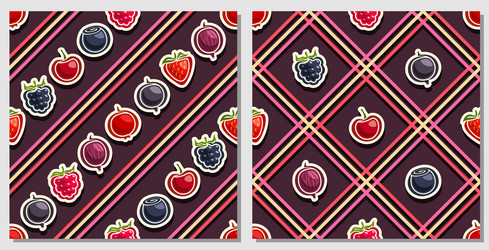 Berry seamless pattern Royalty Free Vector Image
