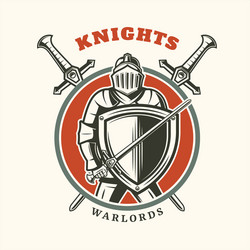 Historical medieval label template Royalty Free Vector Image