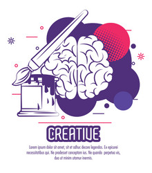 Creative mind poster Royalty Free Vector Image
