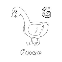 Giraffe animal tracing letter abc coloring page g Vector Image