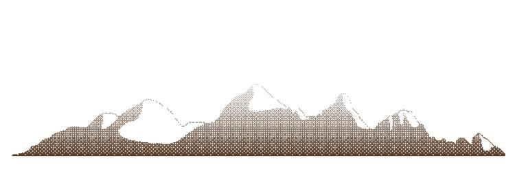 Green halftone mountain landscape with fir trees Vector Image