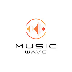 Vinyl disk record music logo design template Vector Image