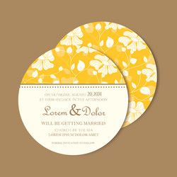 Round vintage invitation Royalty Free Vector Image