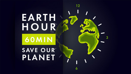 25 inspiring designs in the earth hour pack Vector Image