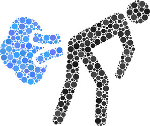 Fart gases composition of dots Royalty Free Vector Image