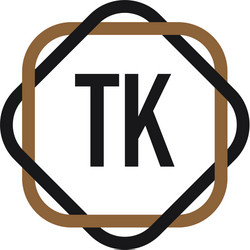 Initial letter tk elegance logo design template Vector Image