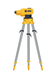 Laser building level on tripod engineering Vector Image
