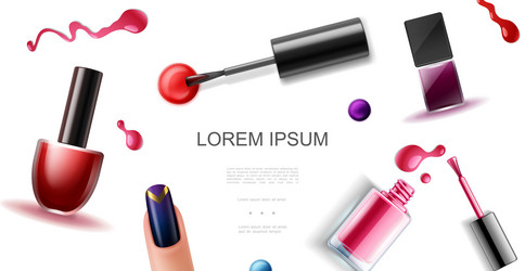 Nail art design linear icon Royalty Free Vector Image