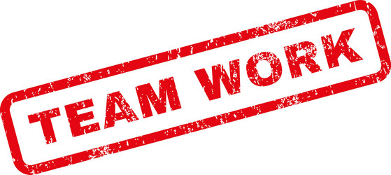 Team work rubber stamp Royalty Free Vector Image