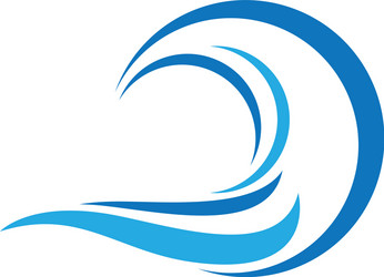 Water waves design elements Royalty Free Vector Image