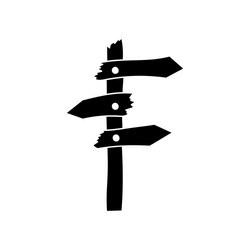 Tragic way icon isolated road arrow stencil Vector Image