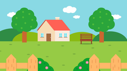 Garden and house theme background 1 Royalty Free Vector