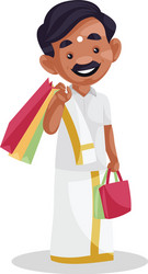 Indian tamil man cartoon Royalty Free Vector Image