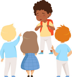 Naughty girls mocking another bad behavior Vector Image