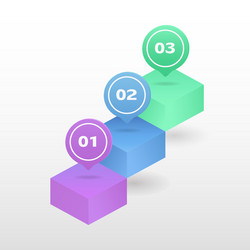 3 step diagram Royalty Free Vector Image - VectorStock