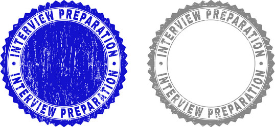Interview questions rubber stamp Royalty Free Vector Image