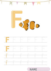 Alphabet worksheet letters Royalty Free Vector Image