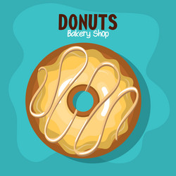 Delicious donuts bakery shop Royalty Free Vector Image