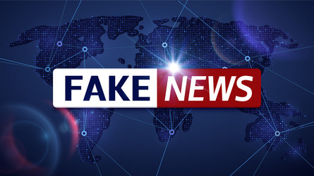 Fake news attention warning Royalty Free Vector Image