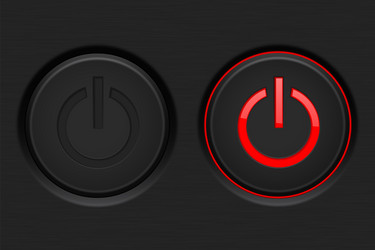 Play button black with green backlight Royalty Free Vector