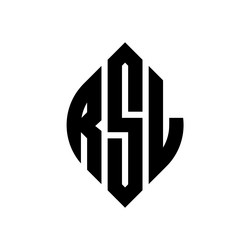 Rsl logo letter design Royalty Free Vector Image