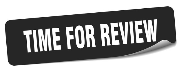 Time for review sticker time for review label Vector Image
